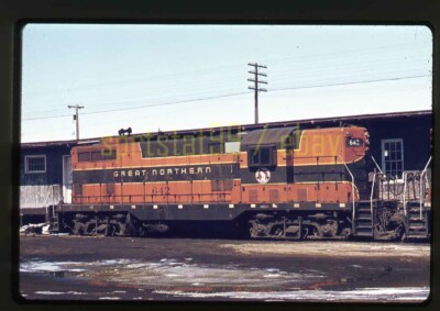 1970 GN Great Northern EMD GP7 #642 @ Willmar MN - Vintage 35mm ...