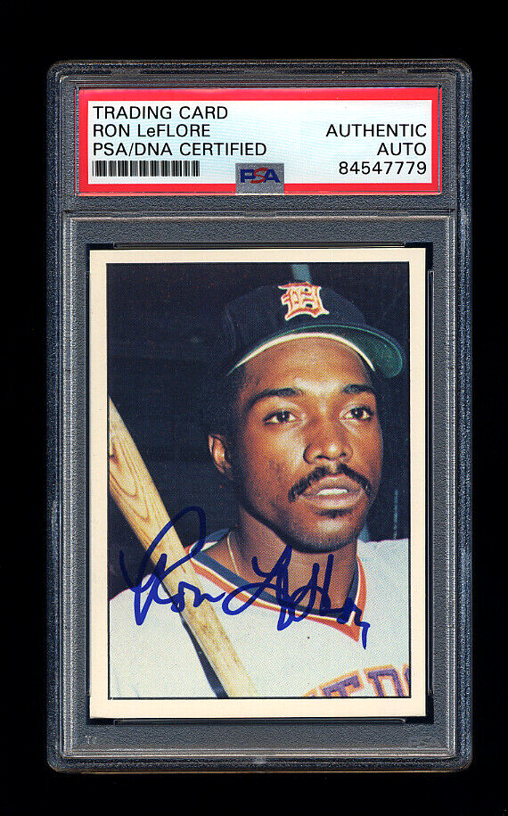 RON LeFLORE SIGNED 1975 SSPC ROOKIE CARD PSA/DNA AUTOGRAPHED DETROIT ...