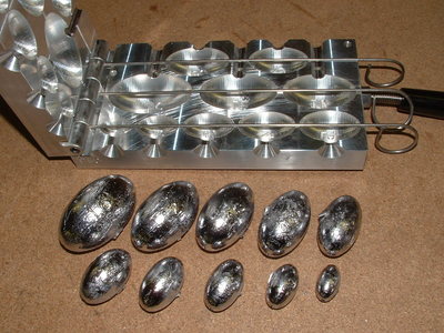 Saltwater Egg Slip Sinker mold 1-16oz CNC Aluminum Freshwater | eBay