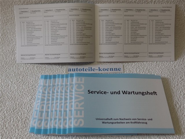 10x Universal Inspektion Serviceheft Wartungsheft Scheckheft VW geeignet online kaufen | eBay