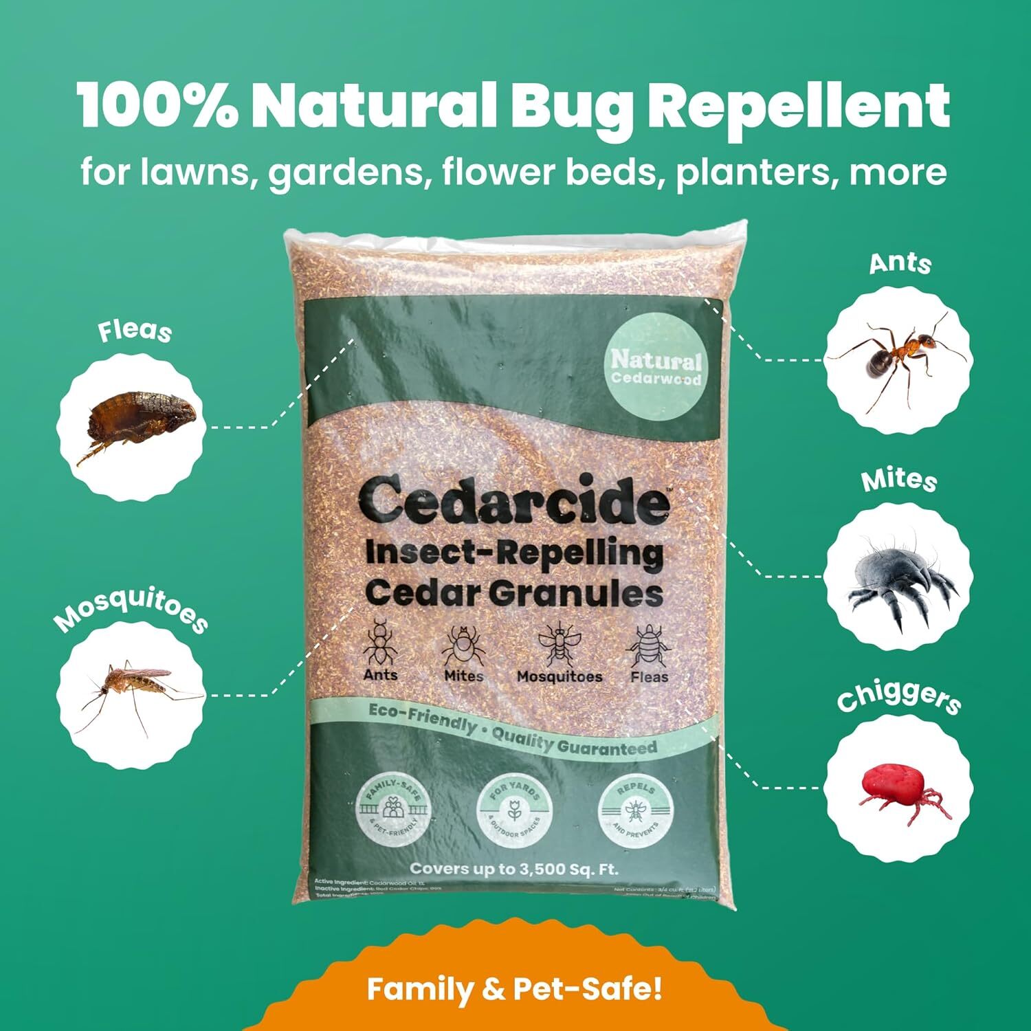 Cedarcide Lawn, Home & Garden Cedar Granules | Repels Fleas, Ticks ...
