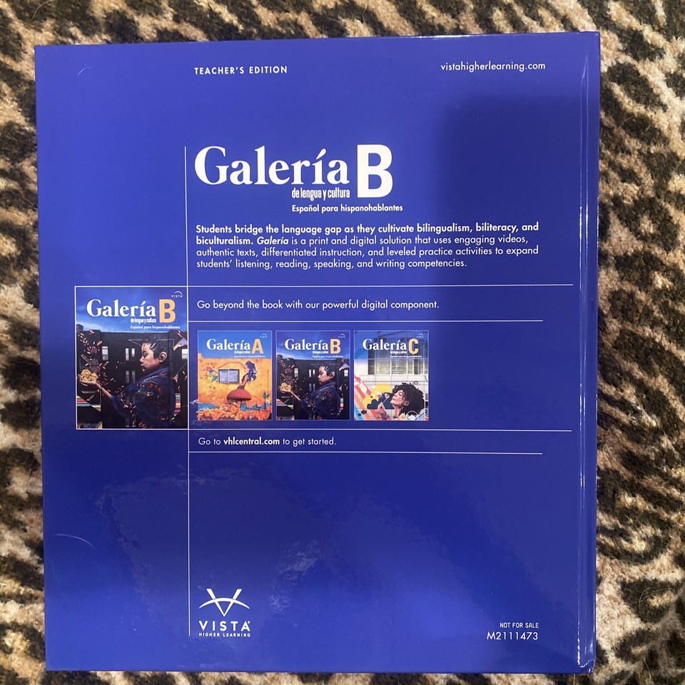 Galería B Spanish Textbook Vista Teacher’s Edition Advance Copy | eBay