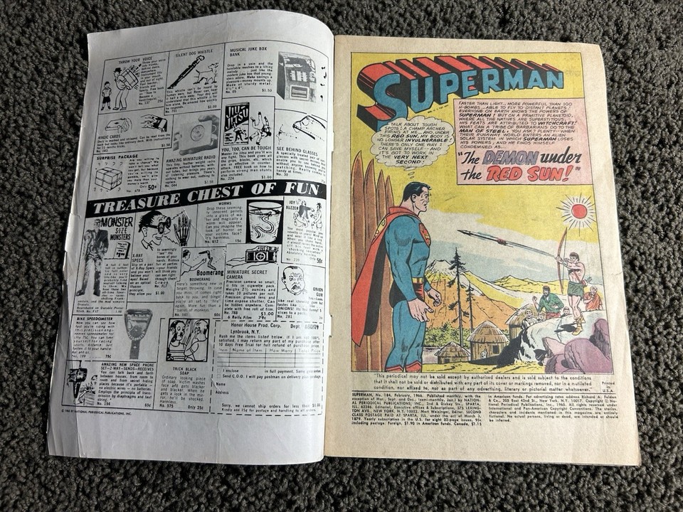 Superman Lot 5 60s Comics # 156 170 184 188 213 Krypto 1962 1964 66 69 ...