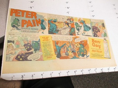 newspaper ad 1950s BEN GAY Peter Pain comic monster demon SHACKLES ...