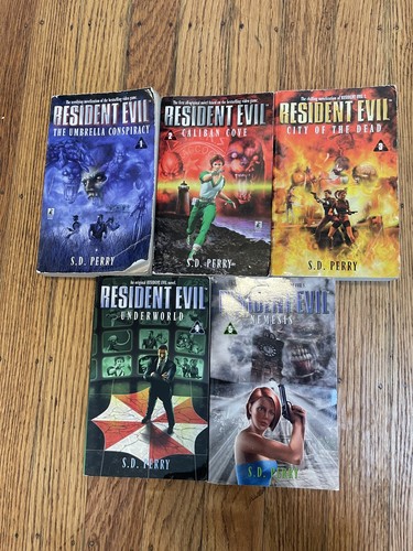 5 RESIDENT EVIL Paperback Lot 1-5 by S. D. Perry Sci-Fi Horror VERY ...