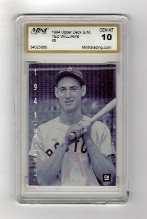 1994 Upper Deck G.M. #9 "TED WILLIAMS" graded by MINT Grading Service ...