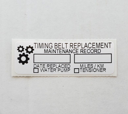 Qty 10 Timing Belt Water Pump Tensioner Service Polyester Sticker Label ...