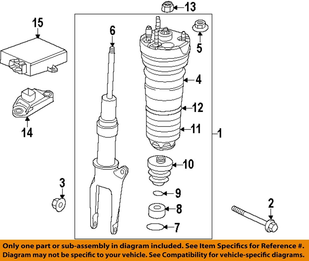 PORSCHE OEM 14-16 Panamera Front Suspension Struts Components-Clamp ...