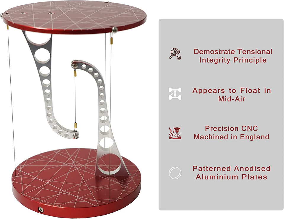 Aluminum Tensegrity Floating Table Anti Gravity Desk Adjustable Cable ...