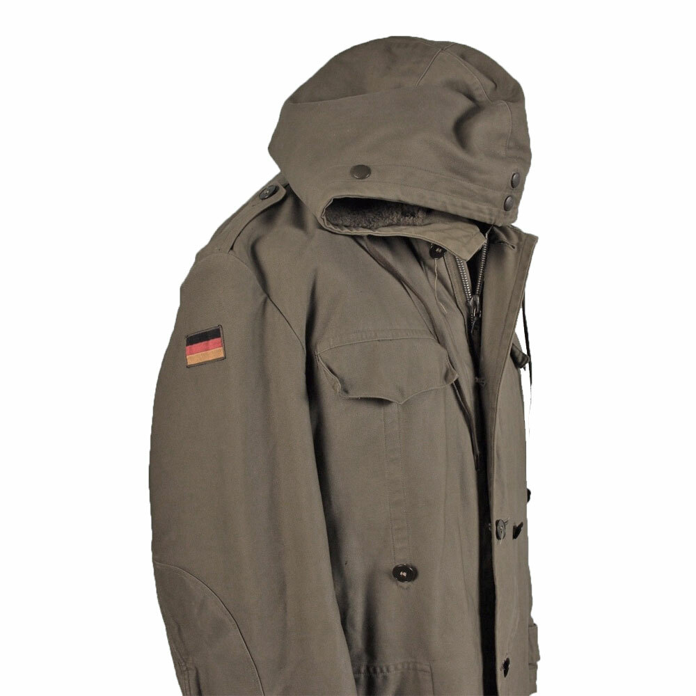 German Parka Original Army Military Winter Warm Fleece Hooded Coat ...