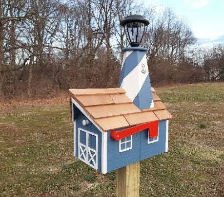 Solar Lighthouse Mailbox