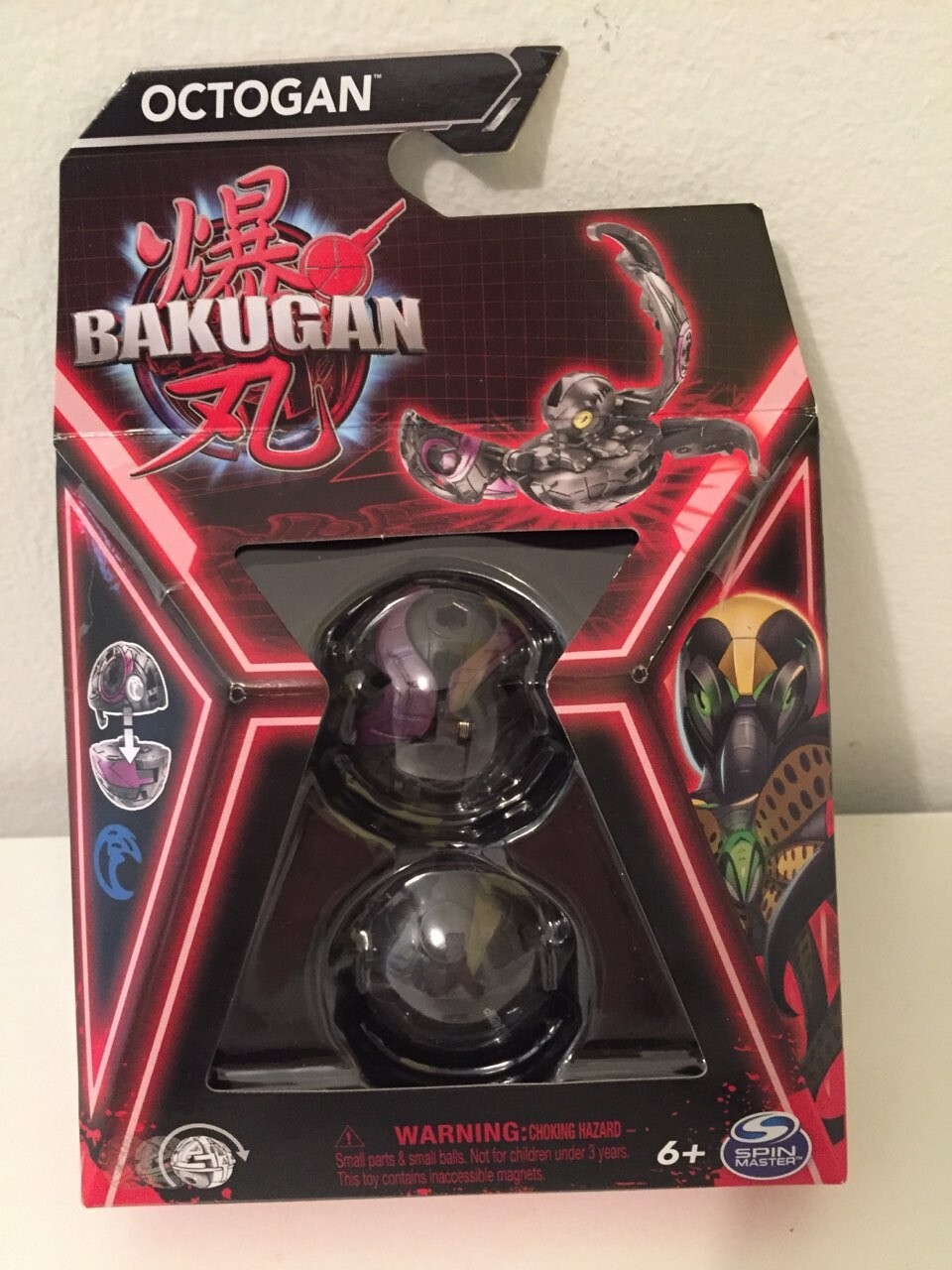 RARE OCTOGAN AQUATIC PURPLE BLACK GENERATION 3 BAKUGAN BATTLE LEAGUE ON ...