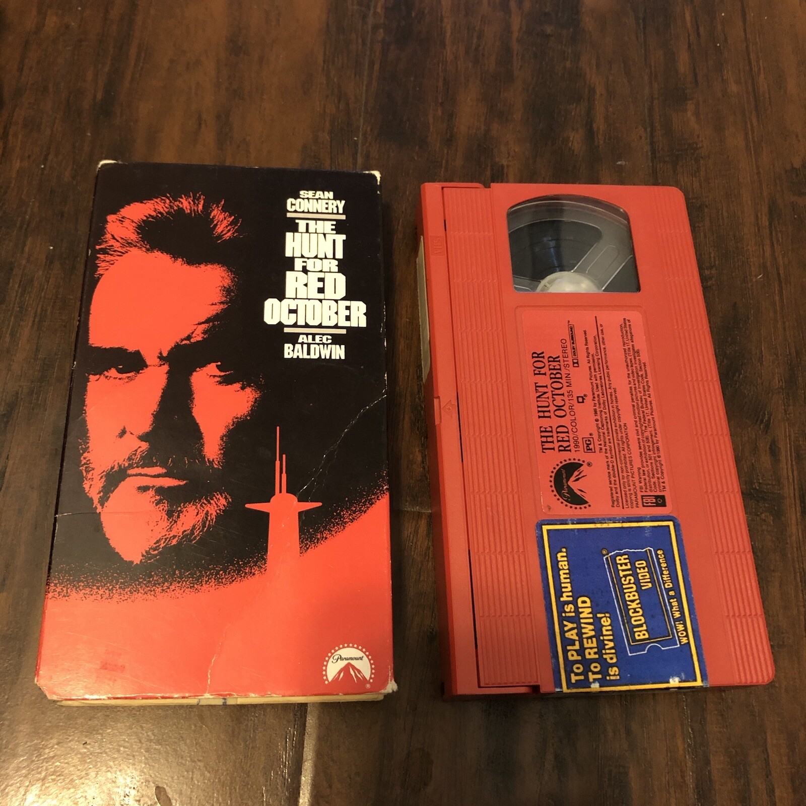 Blockbuster VHS Tape Hunt Red October Video Ex Rental Store Color Case ...