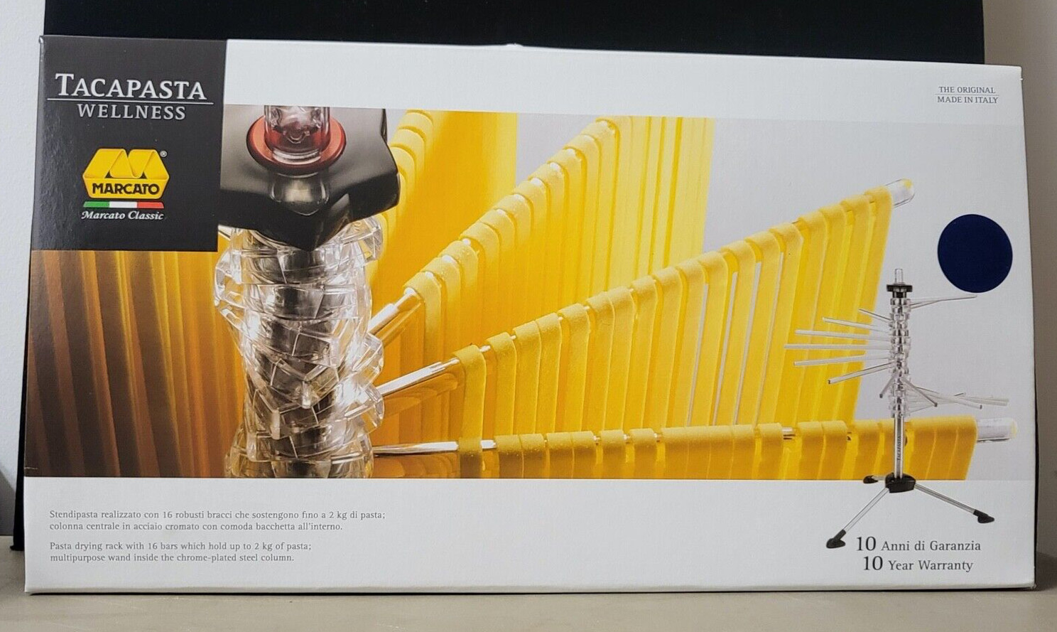 Marcato Tacapasta- Pasta Drying Rack- Blue