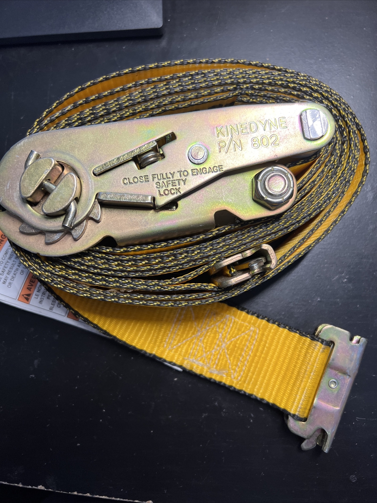 Kinedyne Cargo Tie Down Strap 1500 lb WLL Polyester & Steel 2" W x 12 ...