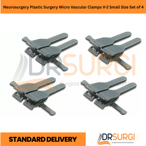 Neurosurgery Plastic Surgery Micro Vascular Clamps V-2 Small Size Set ...