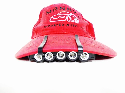 5 Led Cap Visor Light Hat Brim Head Lights Lamp Night Lite Batteries ...