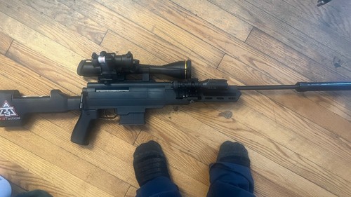 Black ops .177 caliber pellet air rifle. dual scope.red dot and ...