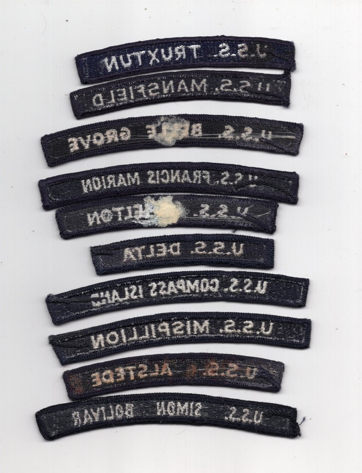 10pc USS USN NAVY NAVAL ROCKER ARM PATCHES TRUXTUN DELTA ALSTEDE ...