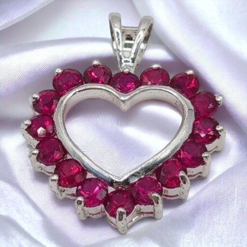 Red Pave Heart Pendant, stamped Han 925 but has a magnetic pull | eBay