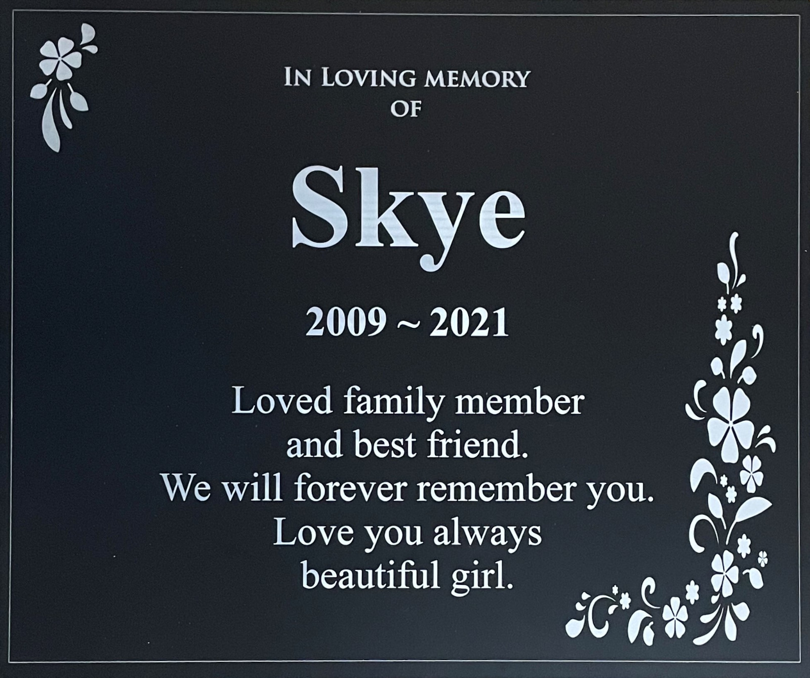 Memorial Plaque (Extra Large 300mm x 260mm) | eBay
