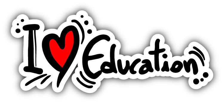 I Love Education Slogan Car Bumper Sticker Decal - ''SIZES" | eBay