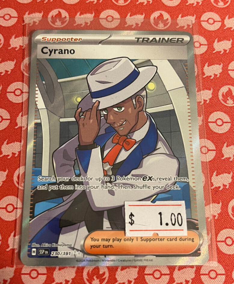 Pokemon Cyrano 230/191 Sv08: Surging Sparks Holo Full Art | eBay