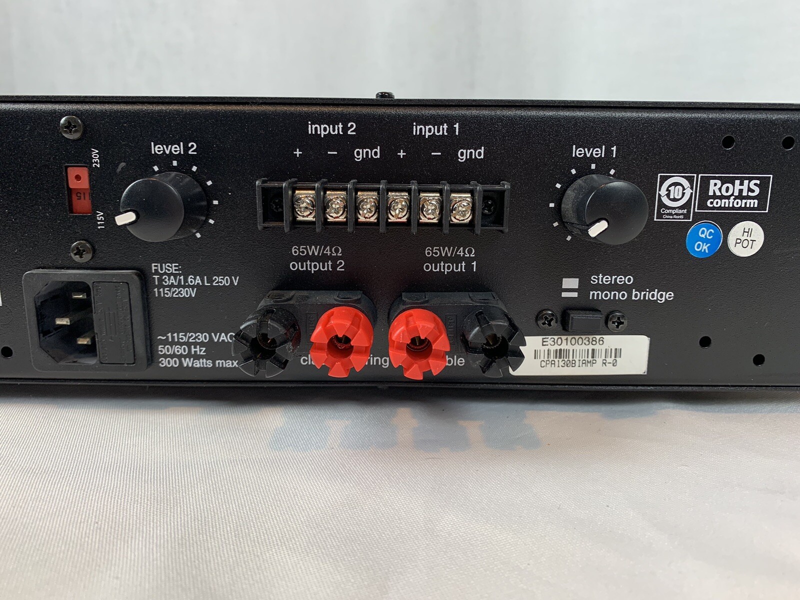 Biamp Systems Advantage CPA130 Cpa-130 Commercial Power Amplifier 130w ...