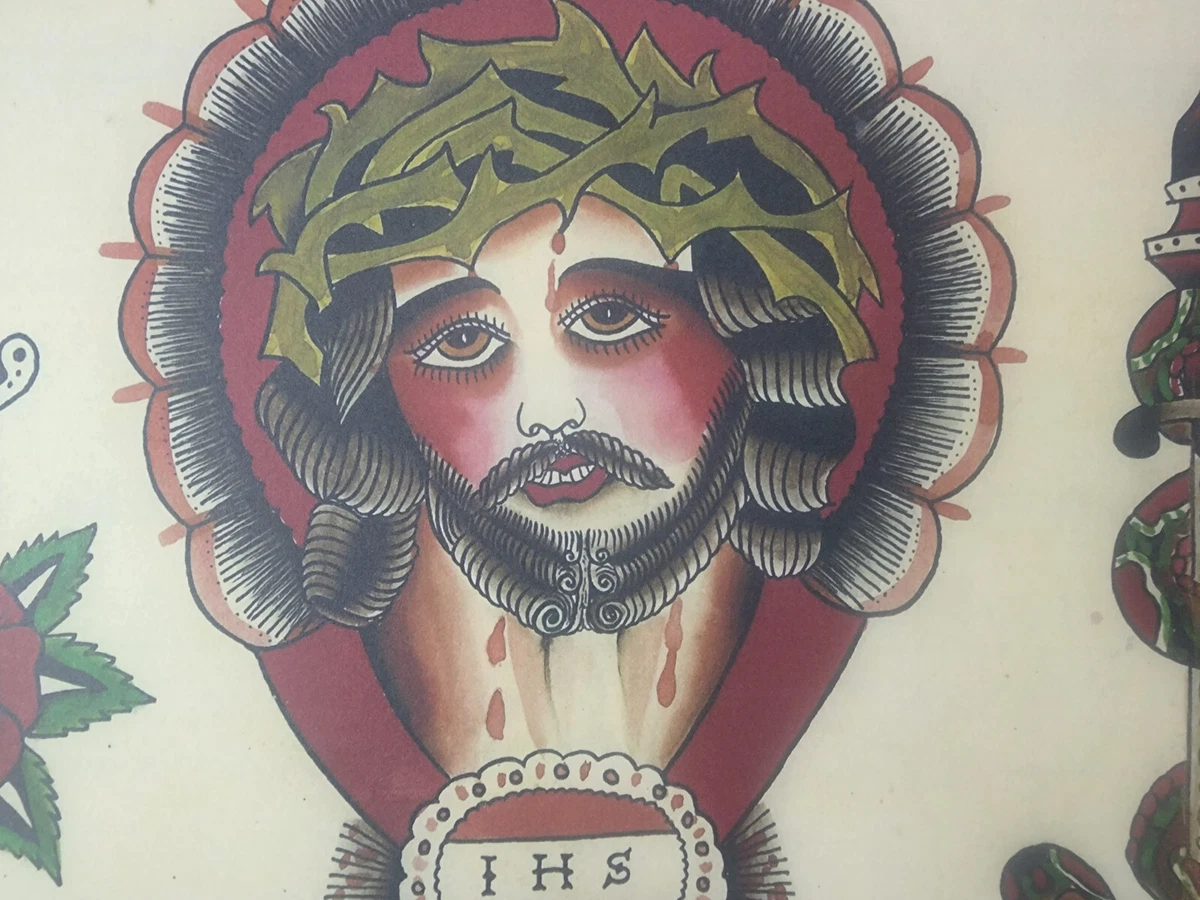 Jesus Tattoo Flash