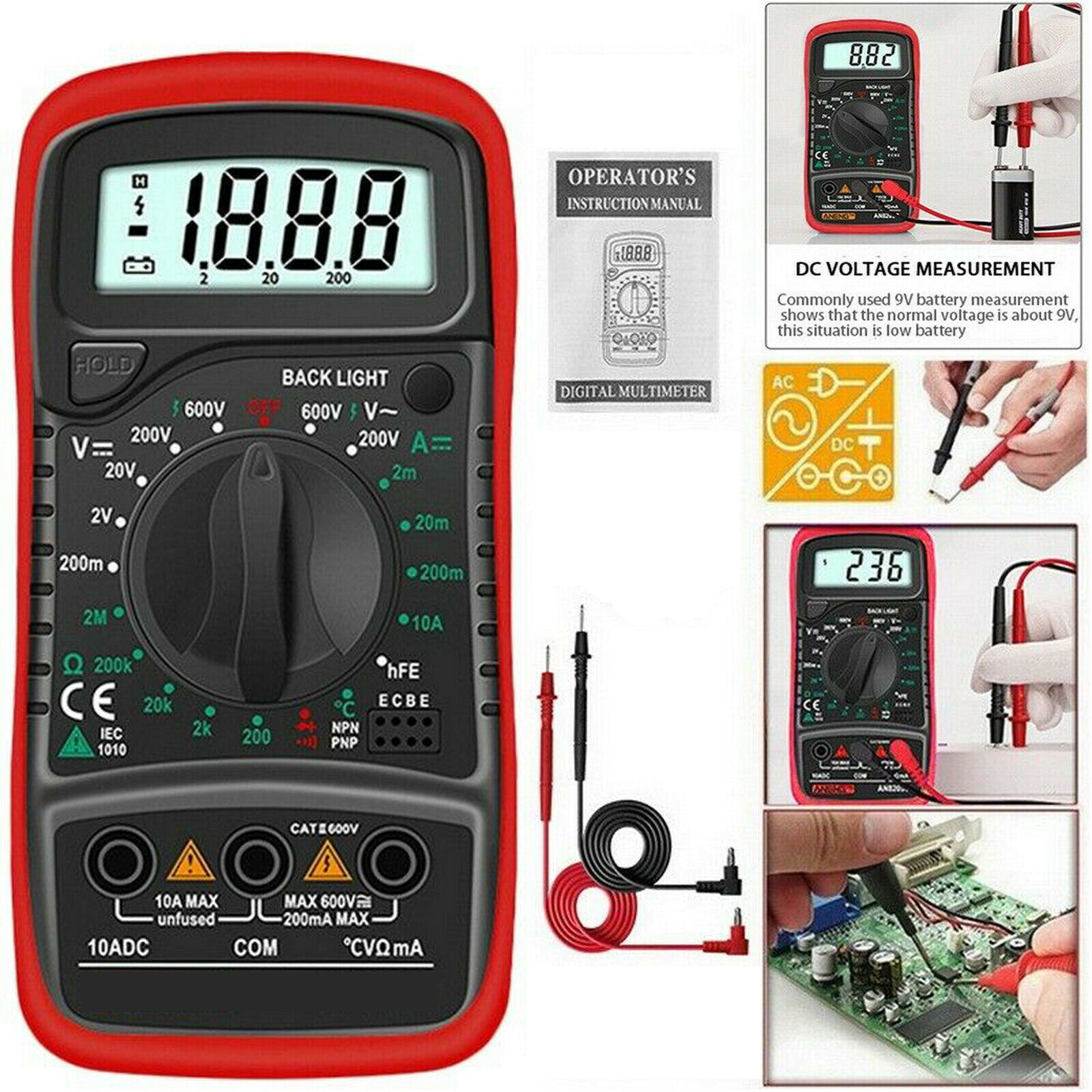 Volmate VOL-880 Digital Volt AC/DC Tester Multimeter for sale online | eBay