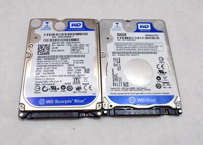 Lot Of 3 Western Digital Hard Drive Disk 5400RPM 2.5" MIX Check On ...