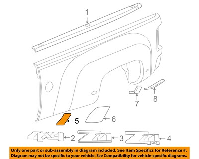 GM OEM 07-14 Sierra 1500 Pick Up Box Exterior Trim-Stone Guard 15952192 ...