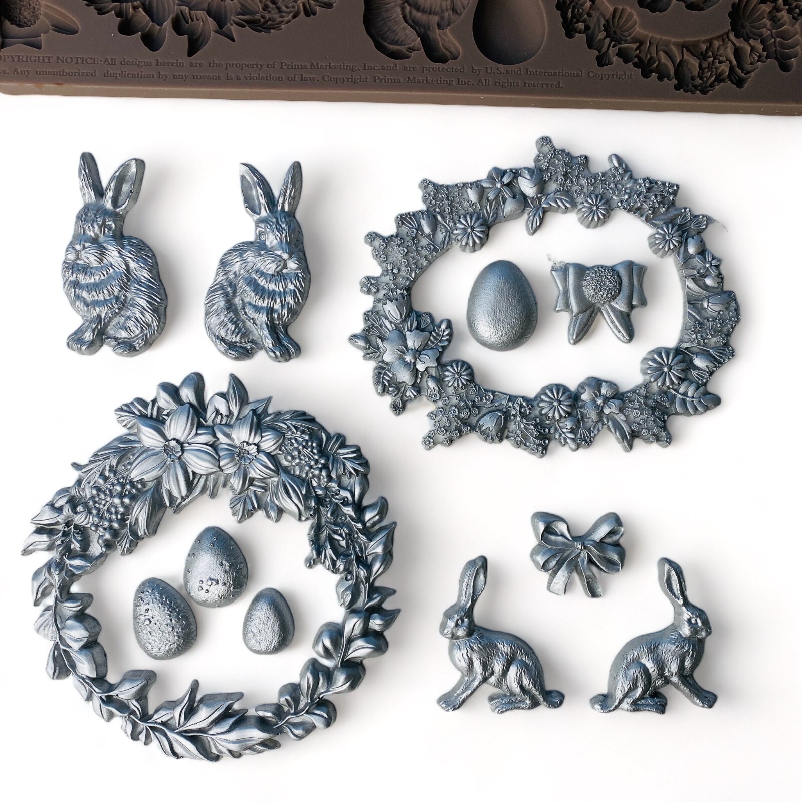 Re-Design with Prima EASTER WREATHS Decor Moulds Food Safe 5X10 Resin ...