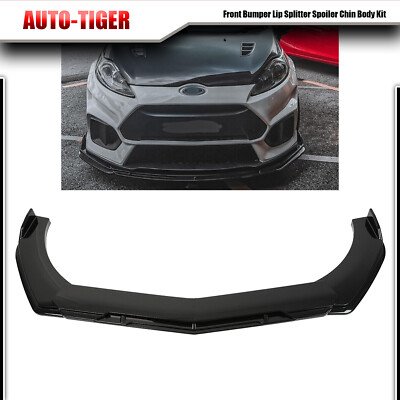 For Ford Fiesta Front Bumper Lip Splitter Spoiler Chin Body Kit | eBay