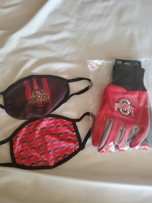 Ohio State Face Mask x2 and Gloves | eBay