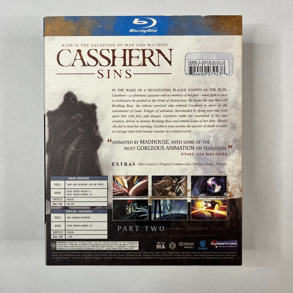 Brand New Sealed Casshern Sins, Part 2 (Blu-ray Disc, 2010, 2-Disc Set ...