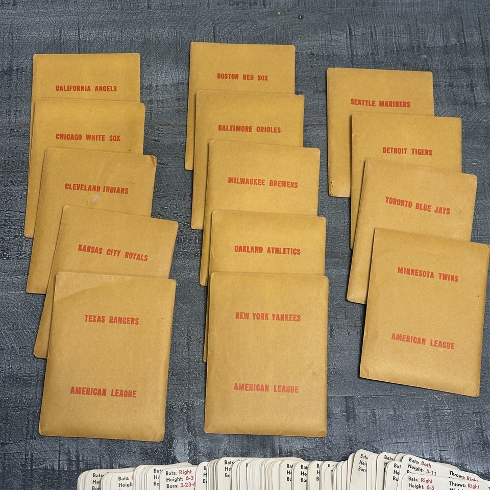Vintage APBA Baseball Game Card 14 Teams 277 Cards | eBay