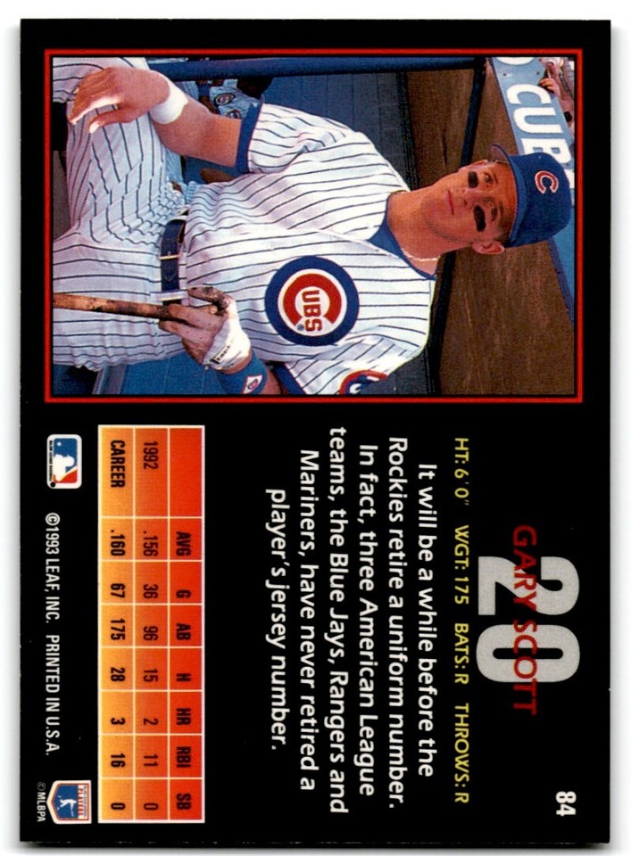 1993 Triple Play Gary Scott Florida Marlins #84 | eBay