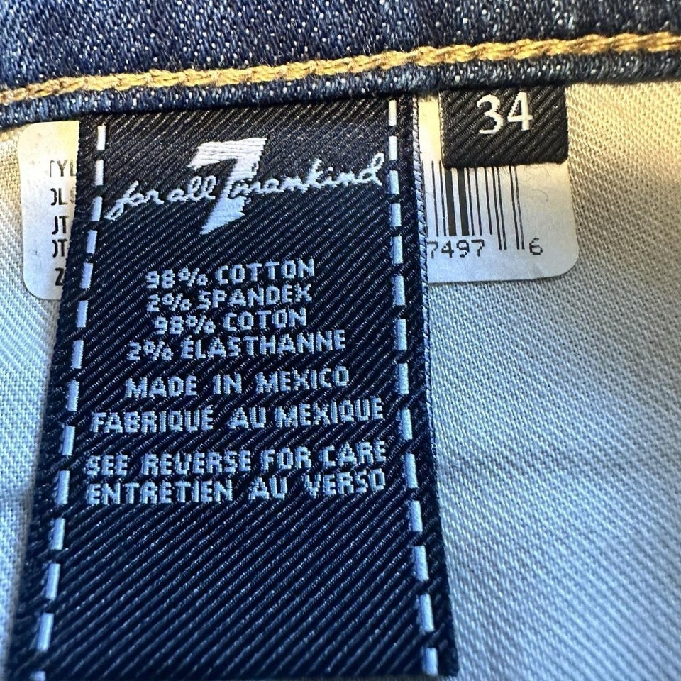 7 Seven for All Mankind Austyn Blue Relaxed Denim Jeans Size 34x32 | eBay