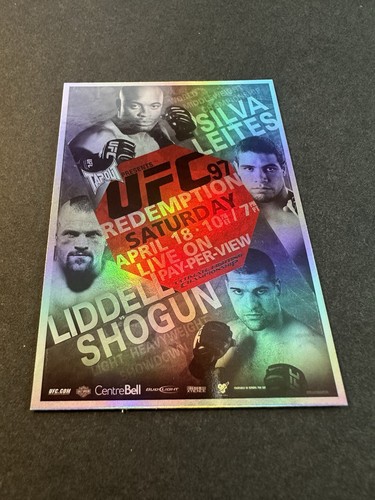 2010 Topps UFC Series 4 UFC 97 Poster Silva Liddell Vs Shogun Card #FPR ...