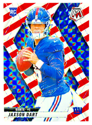 Jaxson Dart 2025 Panini Mosaic Rookie Candy Cane Stripe #362- READ ...