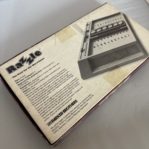 Razzle Board Game Vintage Parker Brothers race for the word game 1981 ...