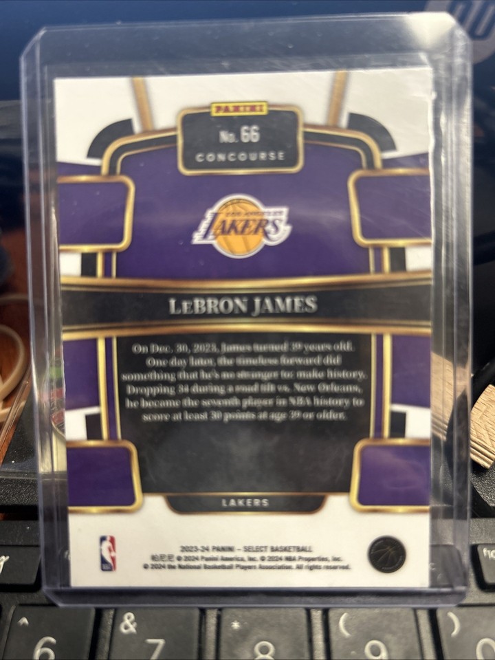 2023-24 Panini Select LeBron James #66 Concourse Blue Prizm | eBay UK