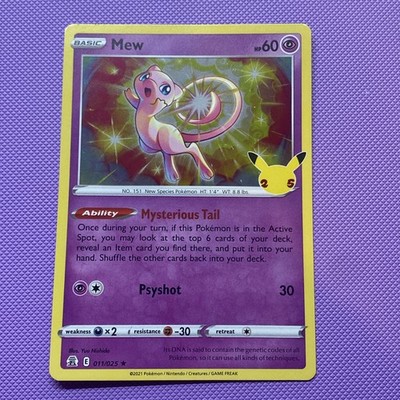Mew Holo Rare Celebrations 011/025 Pokémon TCG - NM | eBay