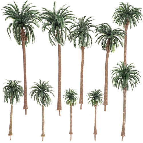 10 Pcs Artificial Palm Trees Landscape Hawaiian Tree Model Tree ...