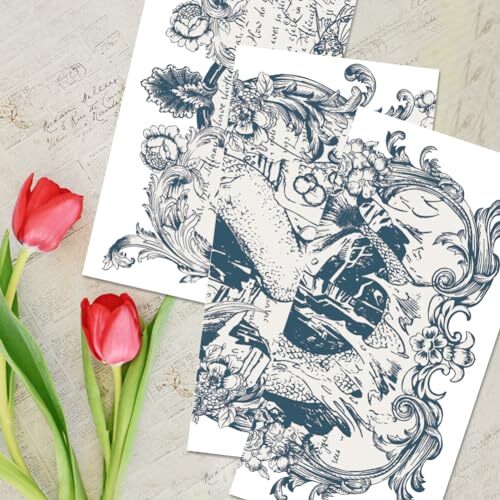3 Sheets Mermaid Rub On Transfers for Crafts Wood Furniture Glass ...