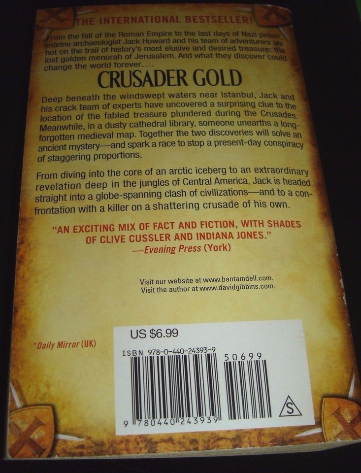 Crusader Gold Jack Howard Series 2 By David Gibbins Bantam Oct 2007 ...