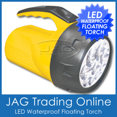 9-LED WATERPROOF COMPACT FLOATING TORCH/FLASHLIGHT- Boat/Camping ...