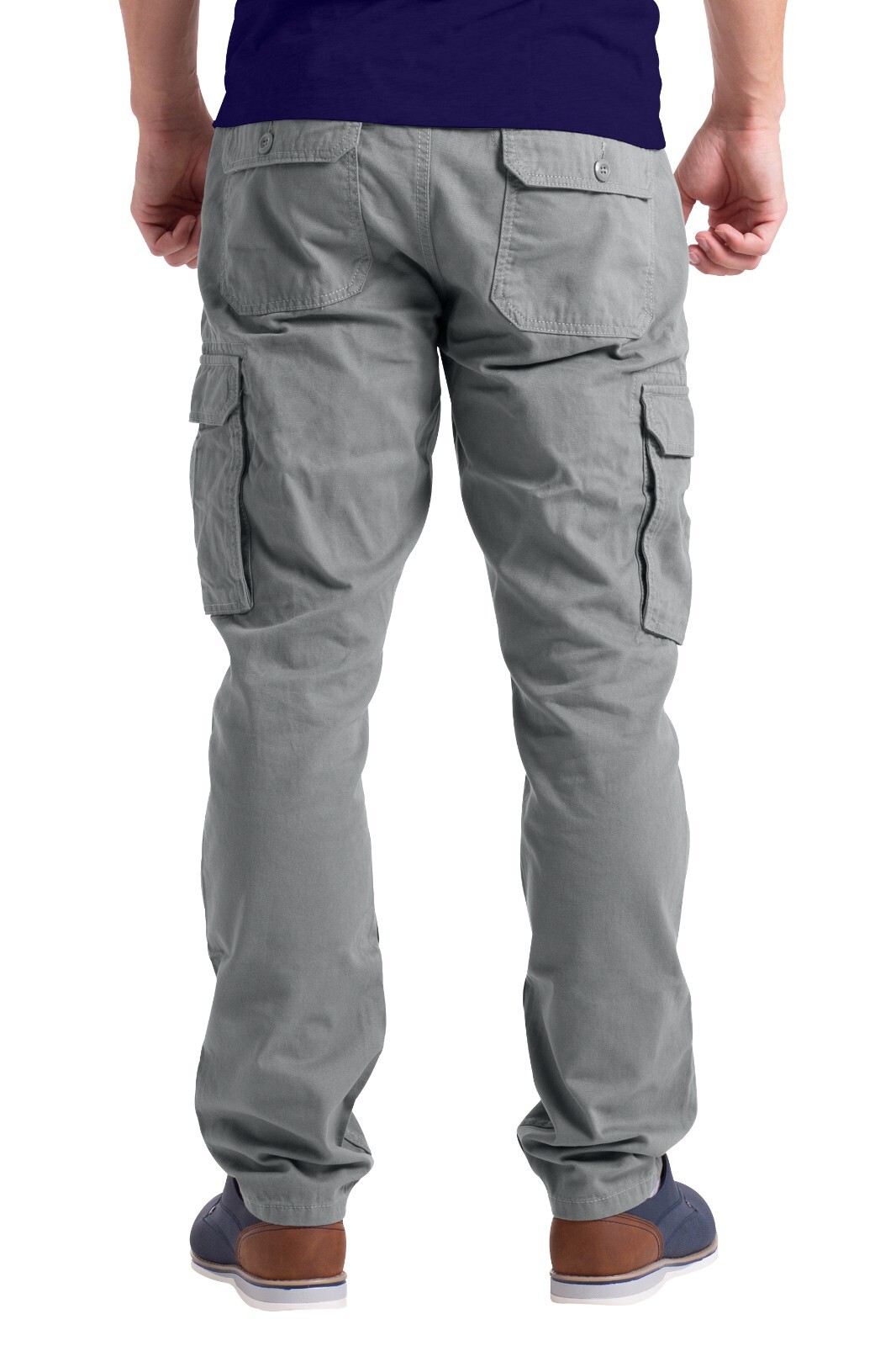 Mens Cargo Combat Work Trousers Size 32-44 Black Khaki Navy Pants by ...