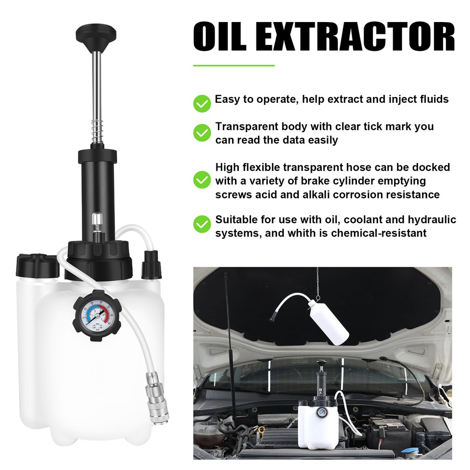 3L Pressure Brake Clutch Fluid Bleeder Bleeding Kit Car Bleed Oil ...